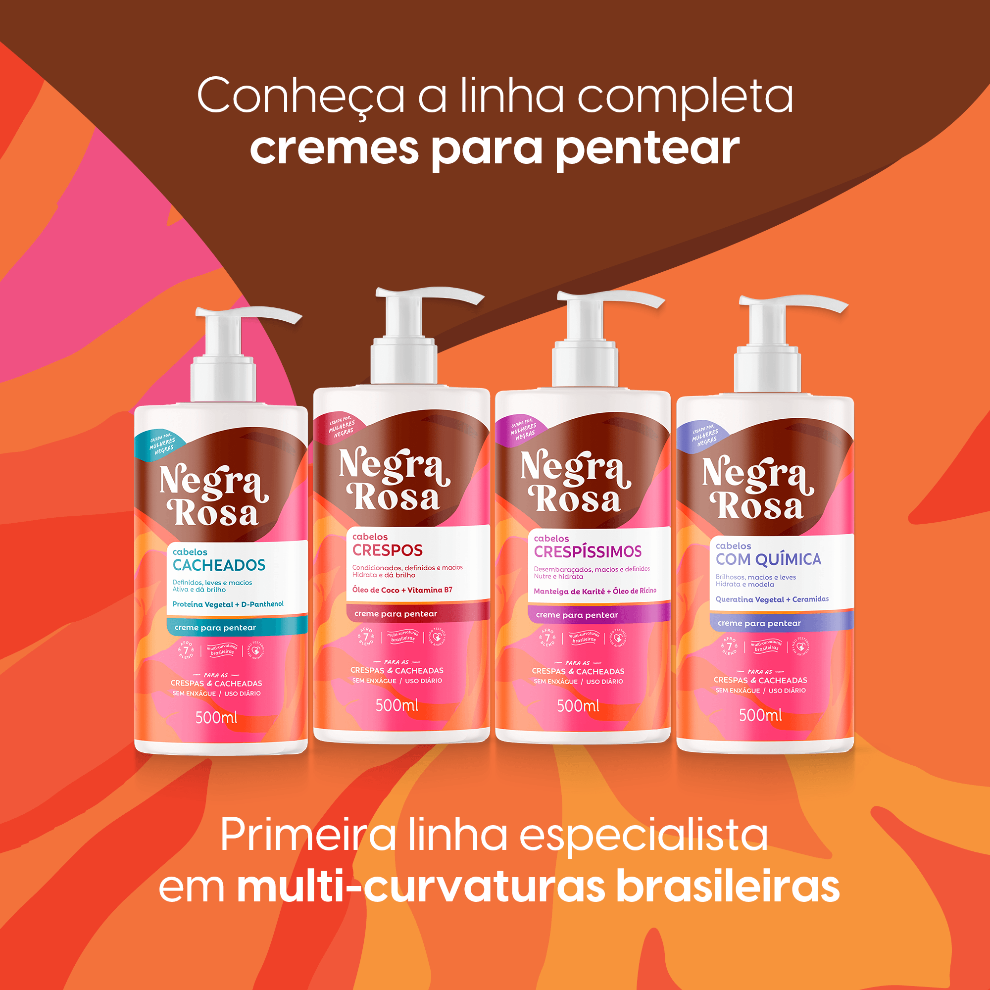 Kit Cremes de Pentear - Negra Rosa
